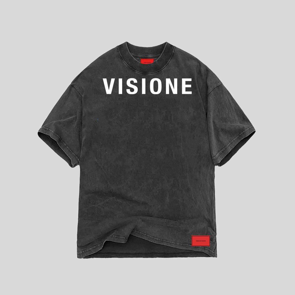 STONE WASH T-SHIRT WITHMERMAID VISION PRINT ON BACK, VISION PRINT ON F – Vision of Super